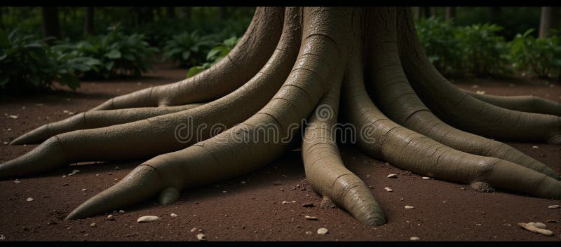 Tree of Life Depicting Its Extensive Root System Stock Illustration ...