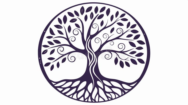 Tree of Life Geometric Pattern Nature Symbol Illustration Vector Design ...