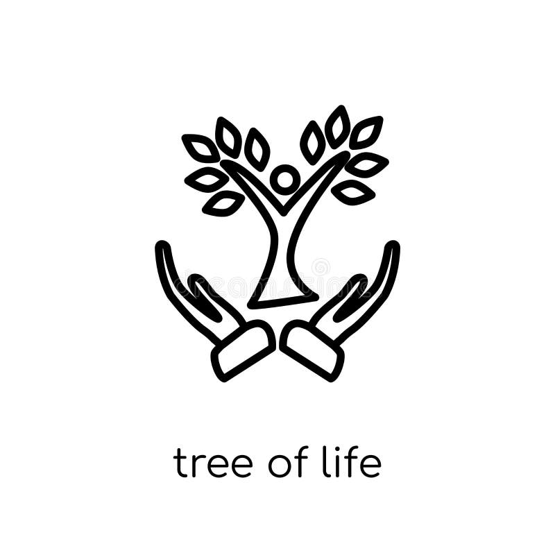 Tree of Life Icon. Trendy Modern Flat Linear Vector Tree of Life Stock ...