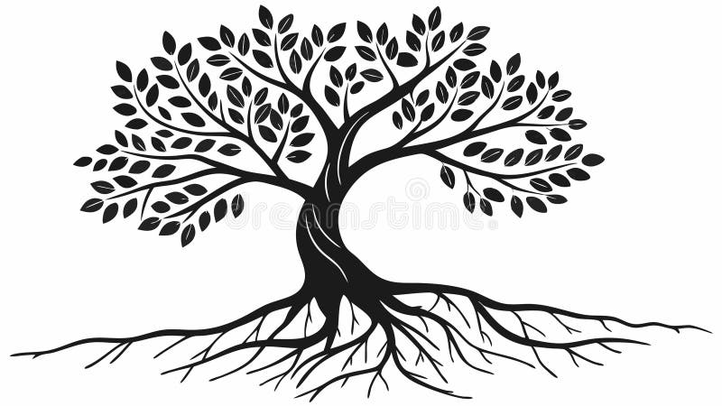 Tree of Life with Intricate Roots, Symbolizing Growth and Connection ...