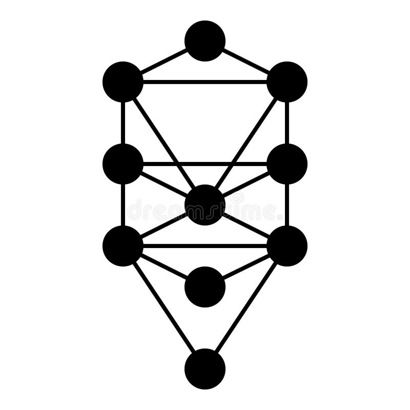 Tree of Life Kabbalistic Symbol with Geometric Design Stock Vector ...