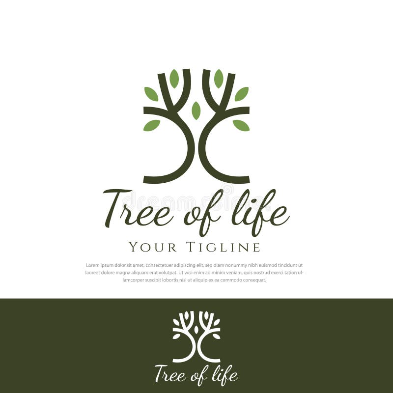 Tree of Life Logo, Clean Leaf, Simple, Modern Stock Vector ...