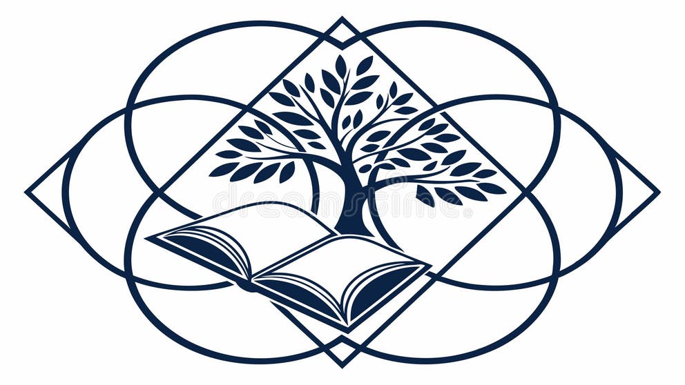 Tree of Life with Open Book, Symbolizing Knowledge and Wisdom, Vector ...