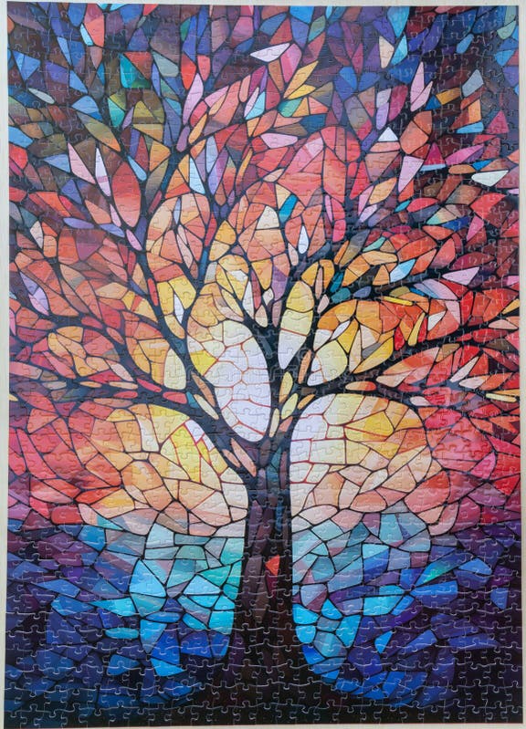 Tree of Life 1000-piece Jigsaw Puzzle Stock Image - Image of beautiful ...