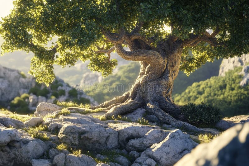 Tree of Life with the Roots Stock Image - Image of unity ...