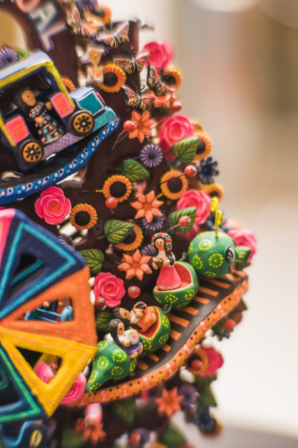 Tree of Life with Traditional Mexican Toys Made of Clay Stock Photo ...