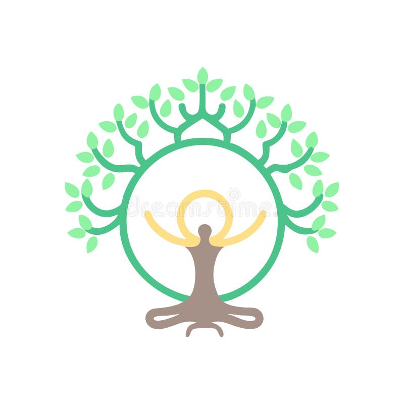 Tree of Life Vector Illustration: Black and White Symbol of Growth ...