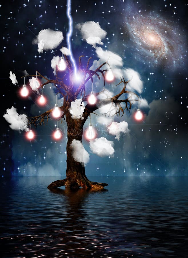Eternal Tree stock illustration. Illustration of ambiance - 125818212