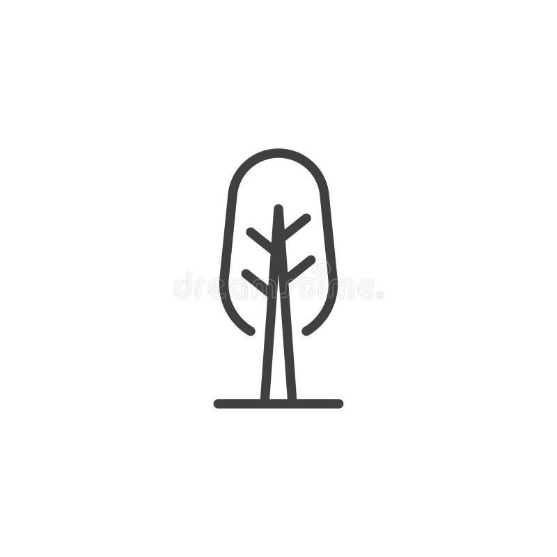 Tree line icon stock vector. Illustration of perfect - 276643130
