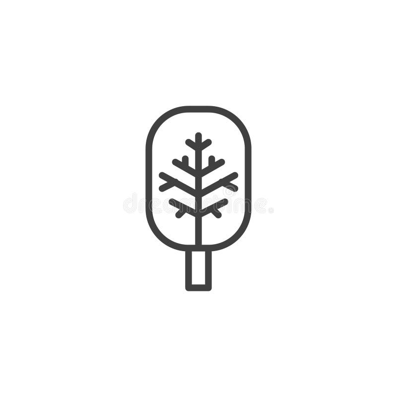 Tree line icon stock vector. Illustration of logo, pictogram - 307604650