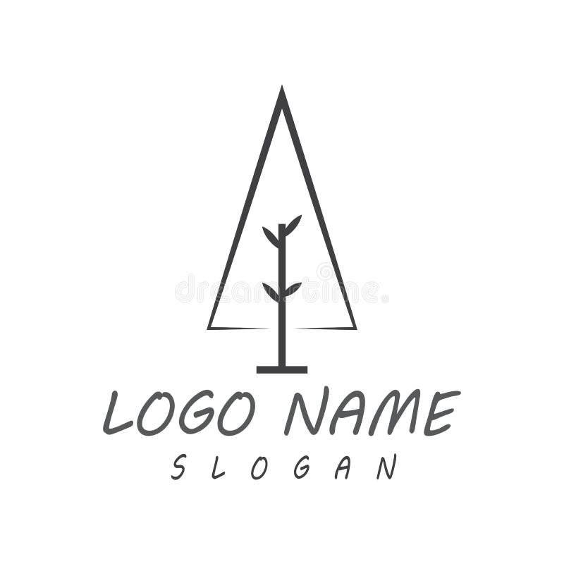 Tree Line Logo Template Vector Symbol Nature Stock Vector ...