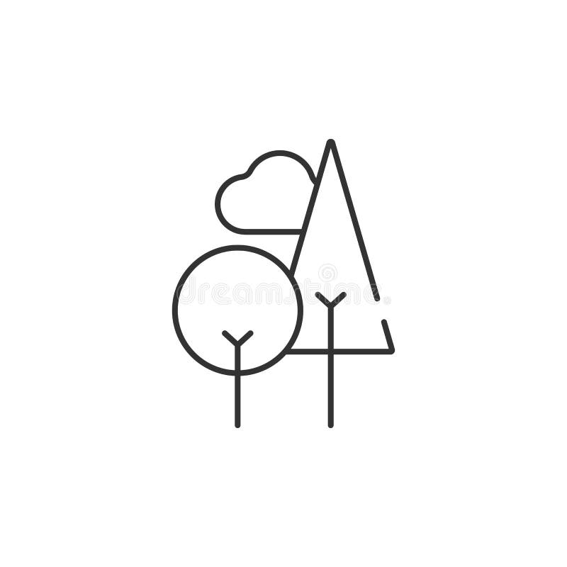 Tree Linear Icon. Simple Element Illustration. Tree Linear Symbol ...