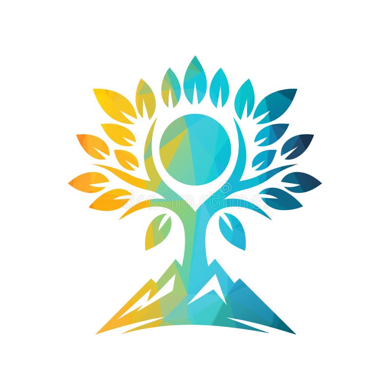 Tree Logo Design Vector Illustration Stock Vector - Illustration of ...