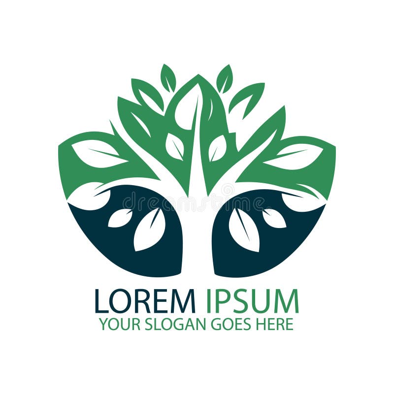 Tree Logo Design Vector Illustration Stock Vector - Illustration of ...