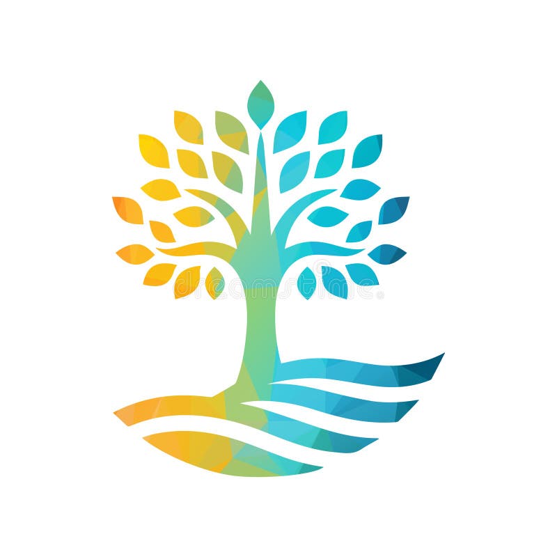 Tree Logo Design Vector Illustration Stock Vector - Illustration of ...