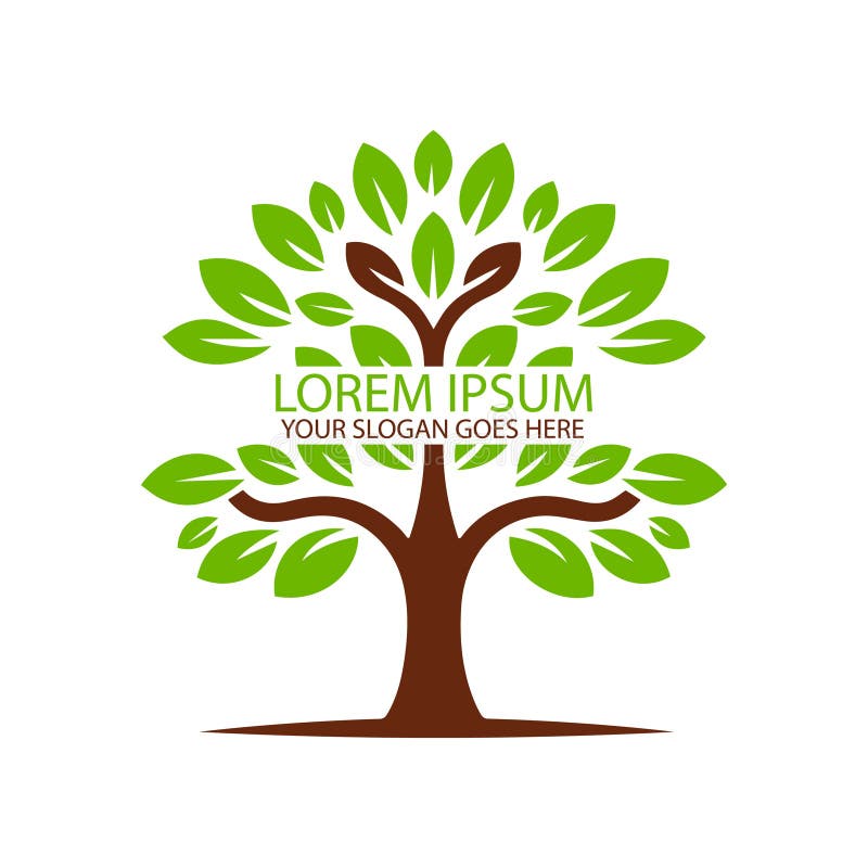 Tree Logo Design Vector Illustration Stock Vector - Illustration of ...