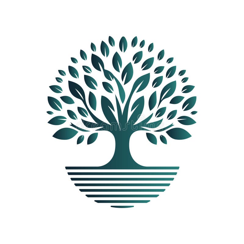 Tree Logo Design Vector Illustration Stock Vector - Illustration of ...