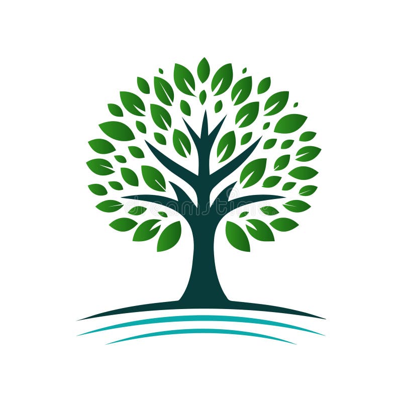 Tree Logo Design Vector Illustration Stock Vector - Illustration of ...