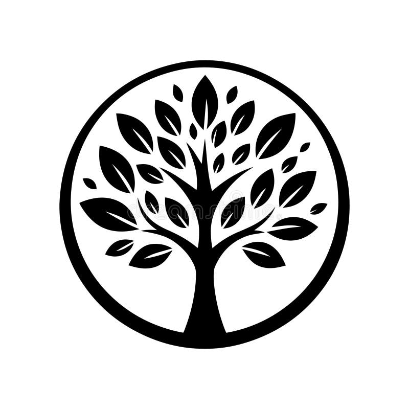 Tree Logo Design Vector Illustration Stock Illustration - Illustration ...