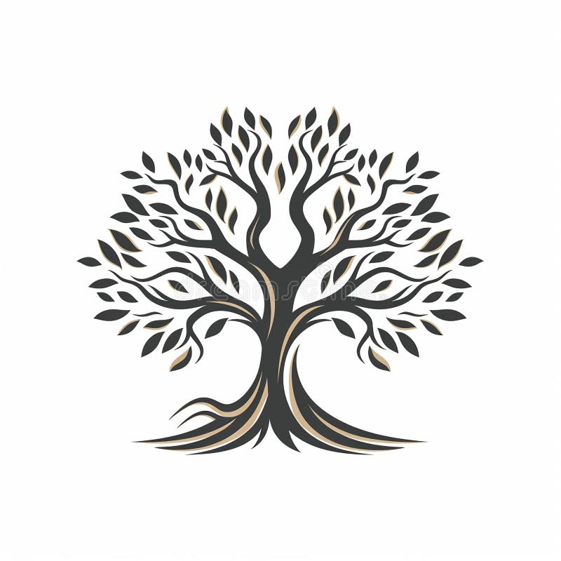 Sigla Arborelui Sau Arborele Genealogic Pe Fond Alb Stock Illustration ...