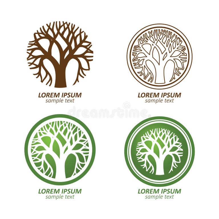 Tree logo stock vector. Illustration of symbol, label - 54524600