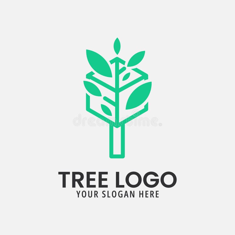 Tree Logo Icon Design Inspiration with Leaf Illustration Stock Vector ...