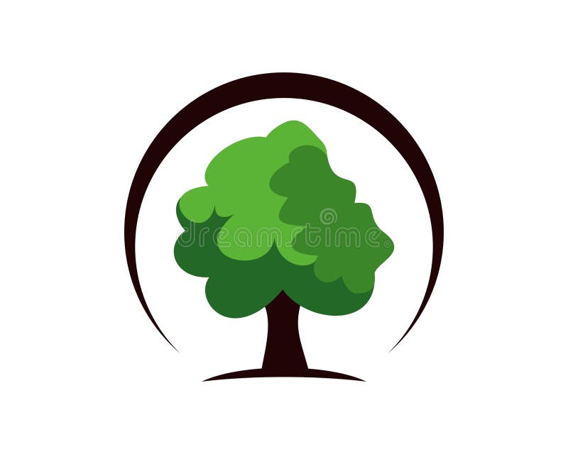 Tree Logo Icon Template Symbol 1 Stock Vector - Illustration of text ...