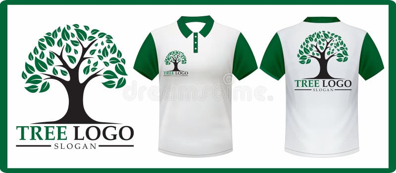 Tree Logo with Jersey Mock Up Stock Vector - Illustration of clothes ...