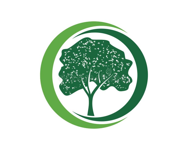 Tree Logo Template Icon Crescent Stock Vector - Illustration of pattern ...