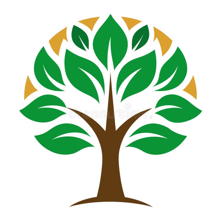 Tree Logo Vector Art Illustration Stock Vector - Illustration of symbol ...