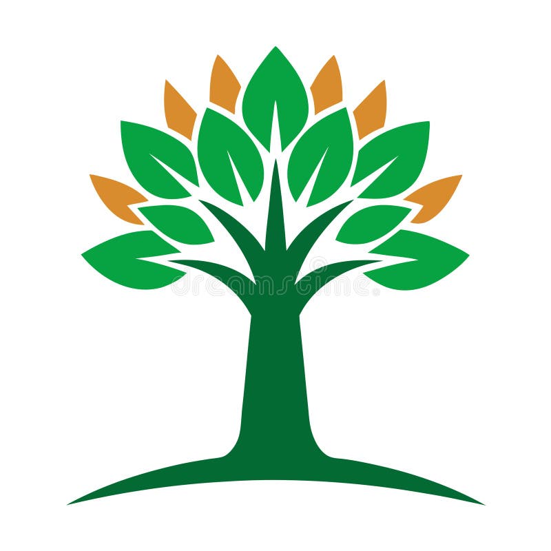 Tree Logo Vector Art Illustration Stock Vector - Illustration of banyan ...