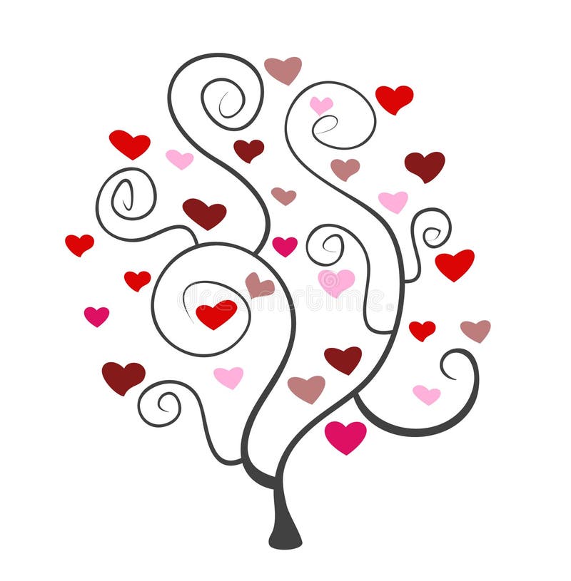 Tree love symbol stock vector. Illustration of computer - 7959189