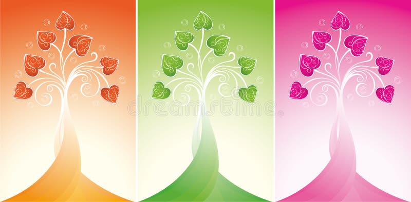 Tree of love stock vector. Illustration of decorative - 4028642