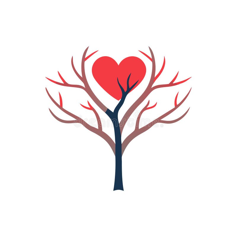 Tree of Love: Artistic Expression of Affection and Relationships Stock ...