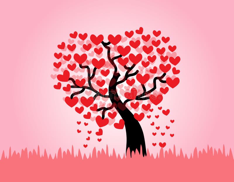 Tree of love stock vector. Illustration of beauty, abstract - 54627488