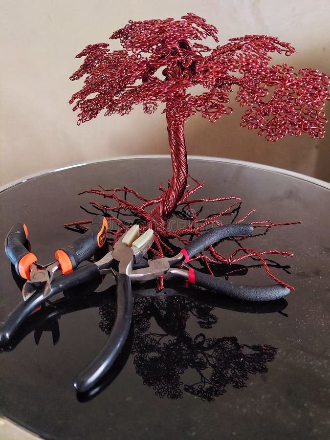 Tree made of copper wire stock image. Image of animal - 241321809