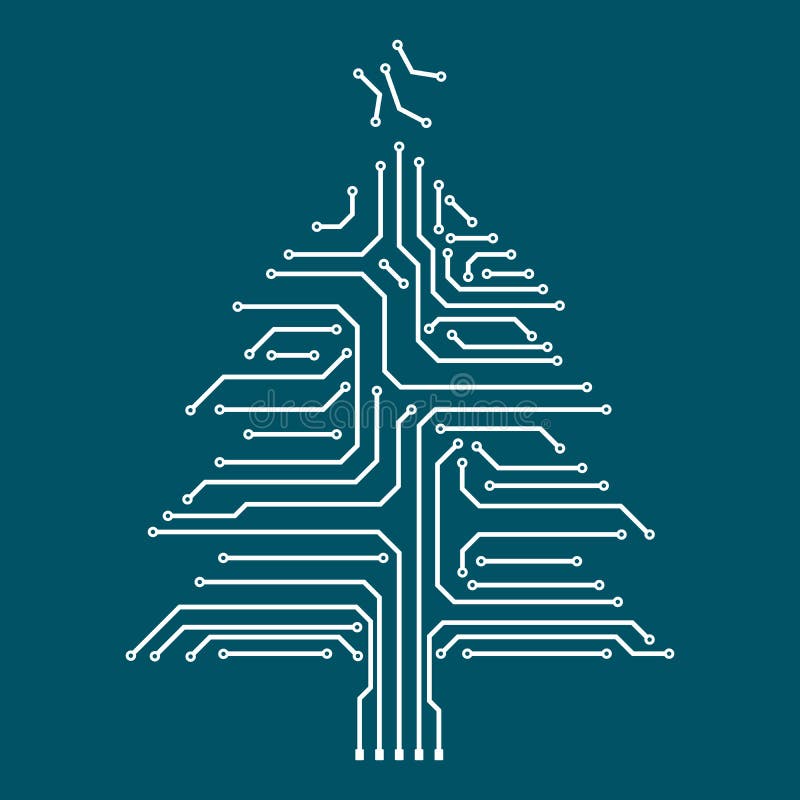 Tree Made of Electronic Paths. Vector Illustration. Stock Illustration ...