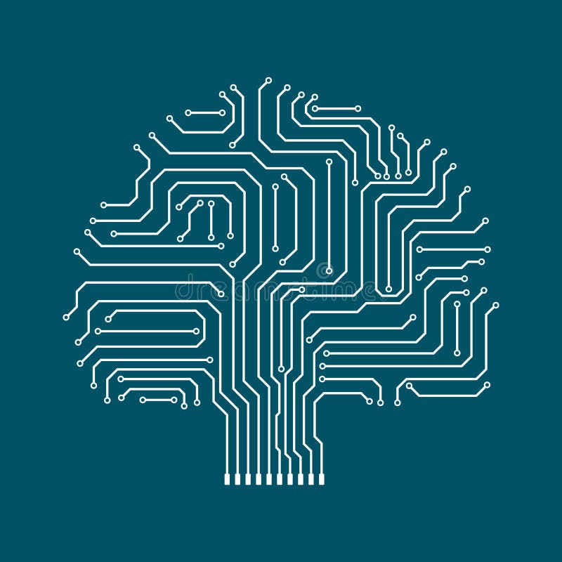 Tree Made of Electronic Paths. Vector Illustration. Stock Illustration ...