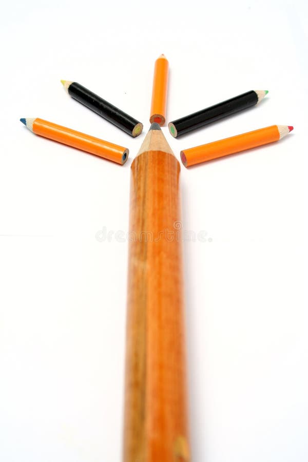 Tree Made of Pencils of the Different Size in Perspective Stock Photo ...