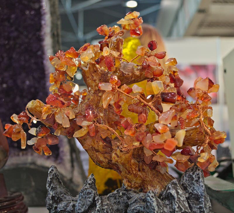 Tree Made of Semi Precious Stones, Close Up Editorial Photography ...