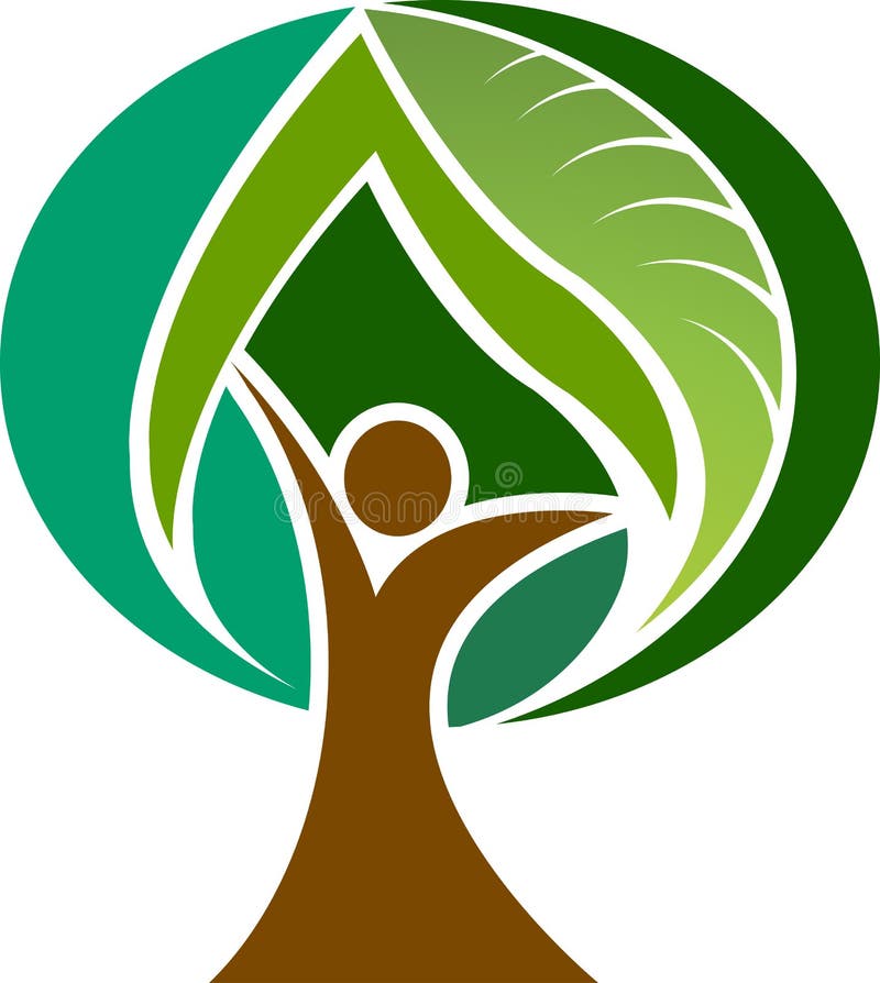 Tree man logo stock vector. Illustration of green, herbal - 22083215