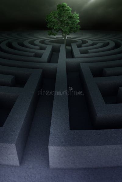 Tree into the maze stock image. Image of symbolic, maze - 30956749