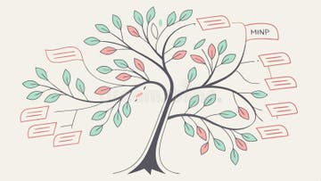 Tree with Mind Map Diagram, Idea Organization, Brainstorming Tool ...