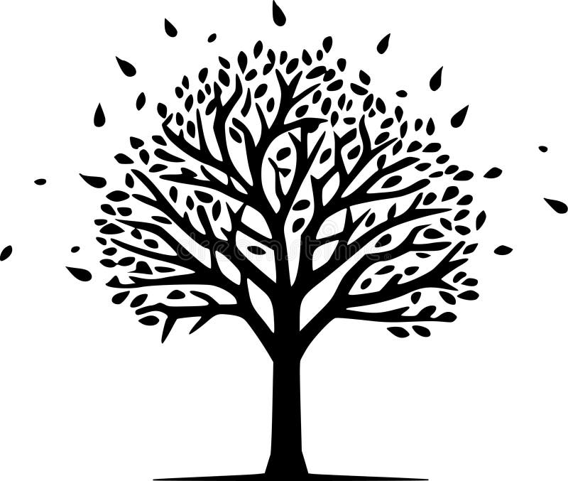 Tree - Minimalist and Flat Logo - Vector Illustration Stock ...