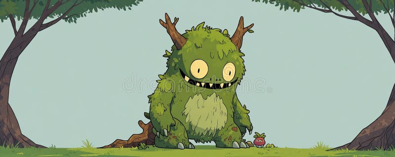 A Tree Monster Storybook Illustration 2d Game Art. Stock Illustration ...