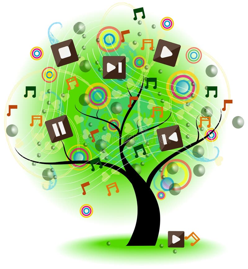 Tree With Music Notes, Vector Stock Vector - Illustration of song ...