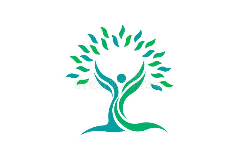 Health Nature Hand Care Tree Logo Vector Stock Vector - Illustration of ...