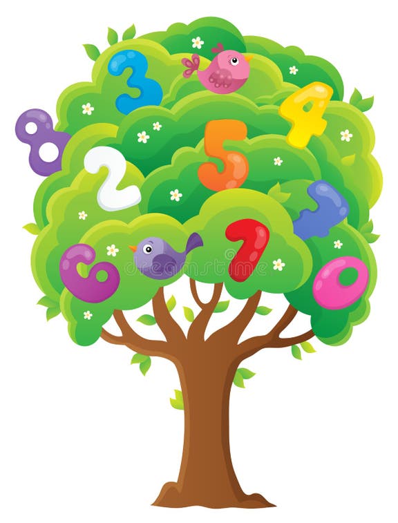 Tree with Numbers Topic Image 1 Stock Vector - Illustration of school ...