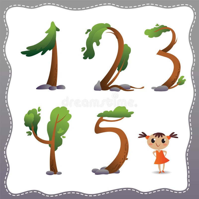 Numbers Tree Color Stock Illustrations – 814 Numbers Tree Color Stock ...