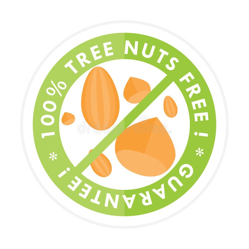Tree Nut Free Label. Vector Illustration Decorative Design Stock Vector ...